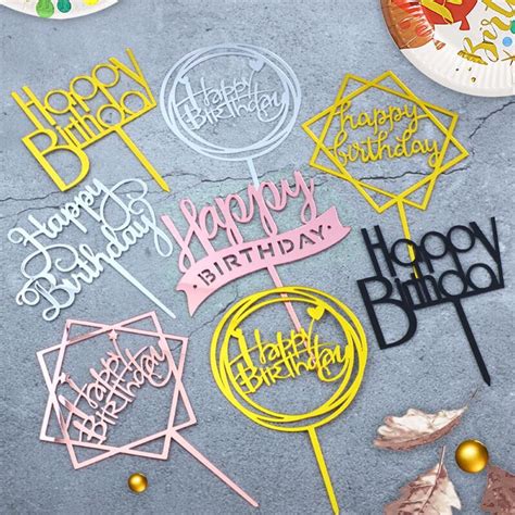 Jual Topper Cake Akrilik Happy Birthdaytopper Kue Happy Birthday