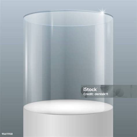 從玻璃展示向量圖形及更多圓筒形圖片 圓筒形 亞加力板 玻璃 Istock