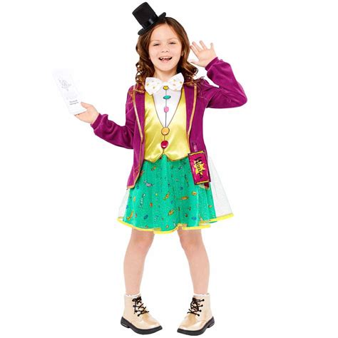 Girls Willy Wonka Roald Dahl Fancy Dress Costume