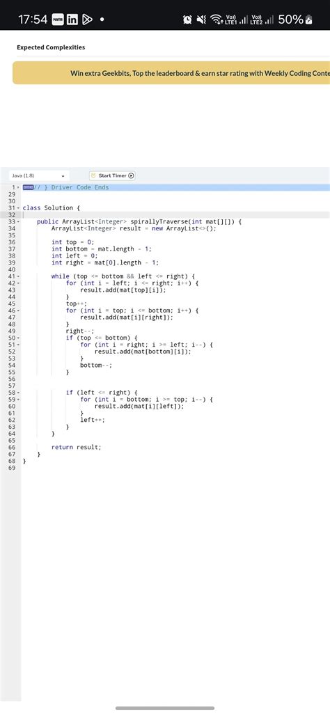 Jagan M A On Linkedin Gfg160 Geekstreak2022 Dsa Programming Java