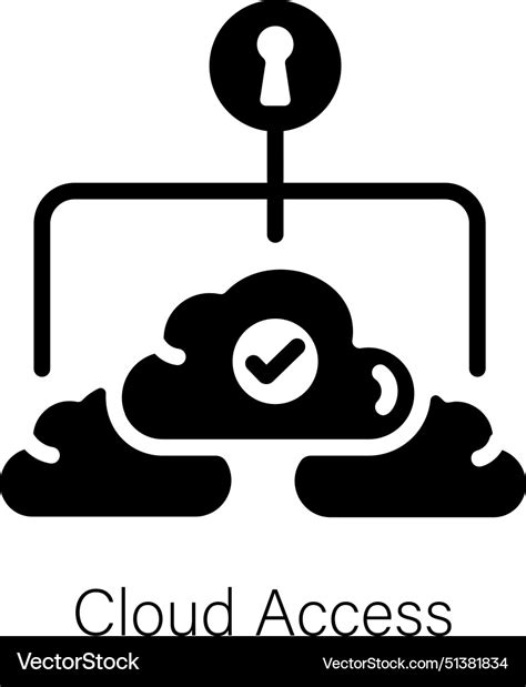 cloud access royalty free vector image vectorstock