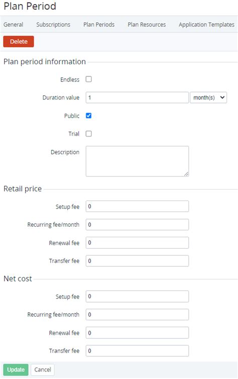Updating Plan Periods — Activeplatform Operator Control Panel