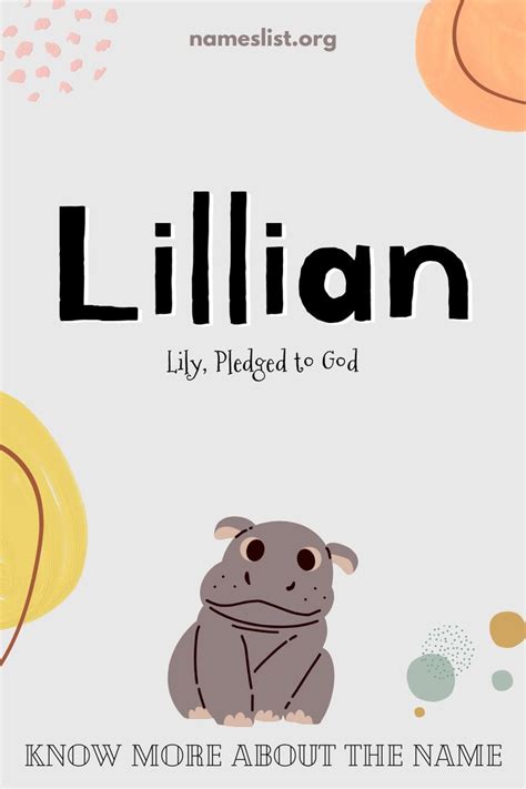 Lillian Name Meaning Origin Pronunciation In 2025 Names With