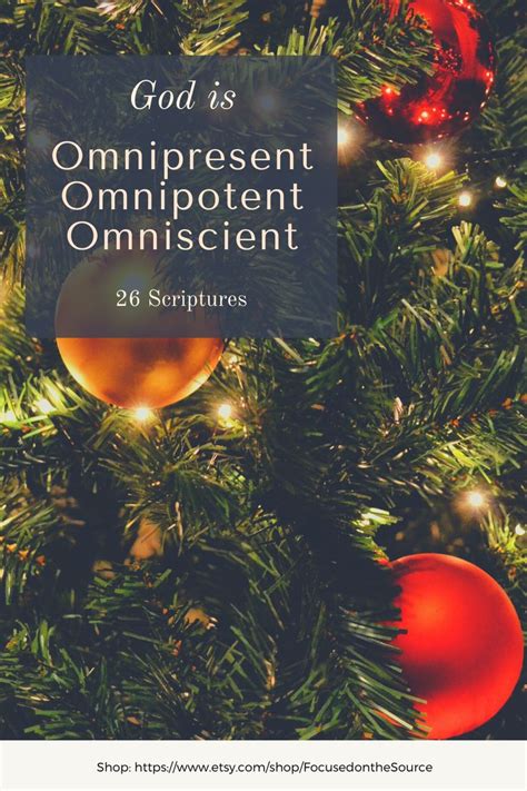 Attributes Of God Printable Bundle Cards God Is Omnipresent