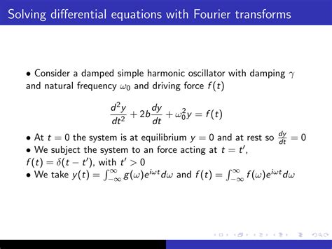 SOLUTION Solving Differential Equations With Fourier Transforms Ucf Studypool