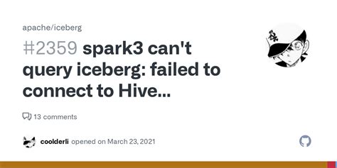 Spark Can T Query Iceberg Failed To Connect To Hive Metastore Issue