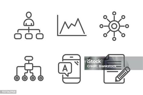 다이어그램 Ab 테스트 및 관리 아이콘을 설정 합니다 구조 조정 멀티 채널 및 문서 표지판 벡터 개발에 대한 스톡 벡터 아트 및 기타 이미지 Istock