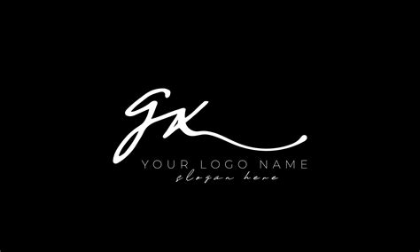 Handwriting Letter Gx Logo Design Gx Logo Design Free Vector Template