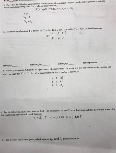 Solved 1 Prove That The Following Transformation Satisfies
