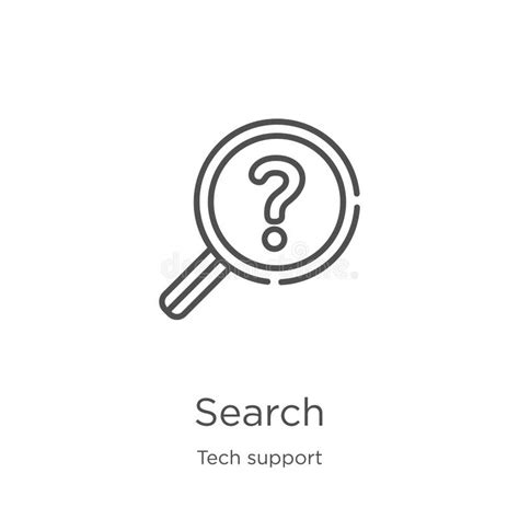 Search Icon Vector From Tech Support Collection Thin Line Search