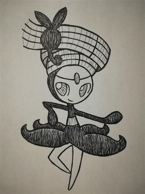 Meloetta Pirouette Forme Ink By Rhodomo On Deviantart