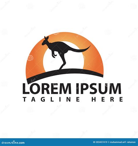 Australian Animal Wallaby Or Kangaroo Logo Design Vector Graphic Design