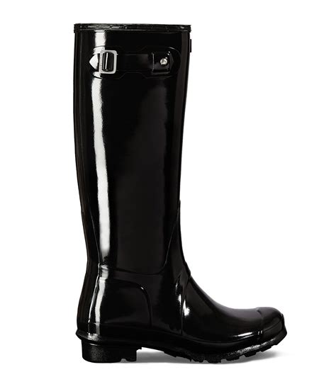 Hunter Women ́s Original Tall Gloss Rain Boots In Black Lyst