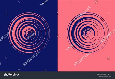 Abstract Hypnotic Background Concentric Circles Colorful Stock Vector Royalty Free 2431334205