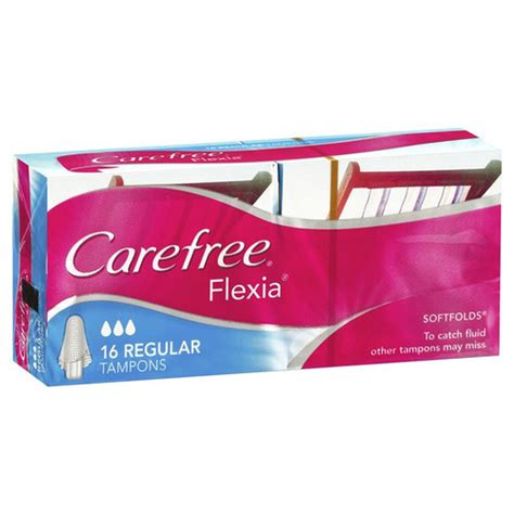 Shop Carefree Flexia Fragrance Free Regular Tampons 16 Pack