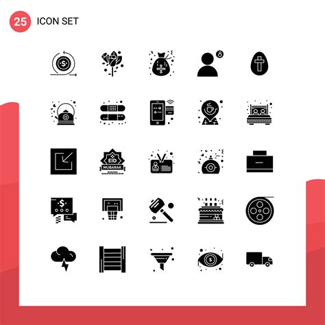 Group Of 25 Solid Glyphs Signs And Symbols For Profile Password Wedding