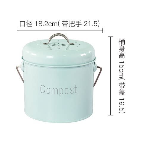 Nordic Style Home Compost Bin 3l Stainless Steel K Grandado