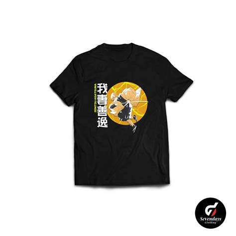 Jual KAOS ZENITSU AGATSUMA ANIME MANGA KIMETSU NO YAIBA DEMON SLAYER