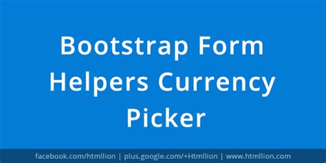 Bootstrap Form Helpers Currency Picker Html Lion