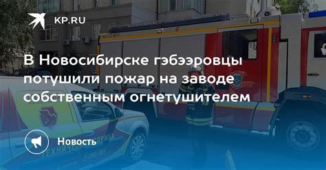 В Новосибирске гэбээровцы потушили пожар на заводе собственным огнетушителем Kp Ru