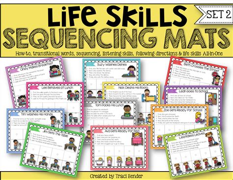 Life Skills Sequencing Mats® {set 2} Life Skills Lessons Life Skills Teaching Life Skills