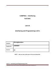 Interfacing And Programming LCD S With PIC Microcontrollers Course Hero