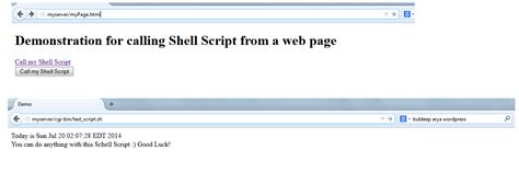 Demo How To Invoke A Shell Script On A Html Page Being Served By Apache On Linux Machine Kd