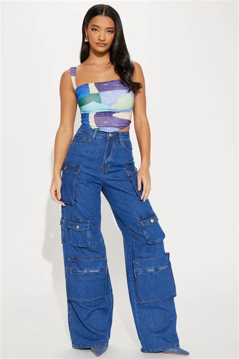 Nicolle Mesh Corset Top Bluecombo Fashion Nova Knit Tops