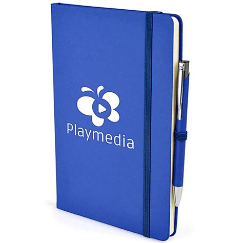 4imprint Co Uk A5 Soft Touch Notebook With Plain Colour Matt Pen 703107U