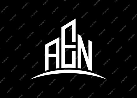 Premium Vector Letter Aen Building Vector Monogram Logo Design Template Building Shape Aen Logo