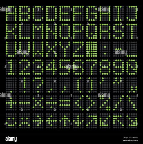 Led Dot Matrix Panel Letters Numbers Punctuation Marks Arithmetic Signs Basic Emoticons And