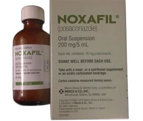 Mg Posaconazole Ml Noxafil Oral Suspension Ml Merck Co Prescription At