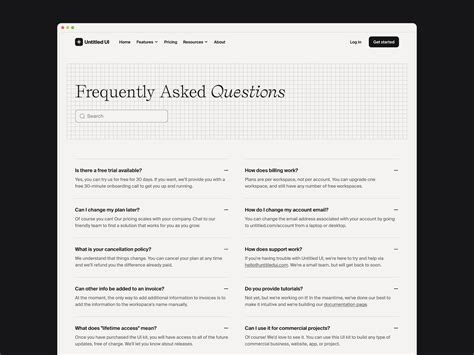 Frequently Asked Questions Faqs — Untitled Ui By Jordan Hughes® On