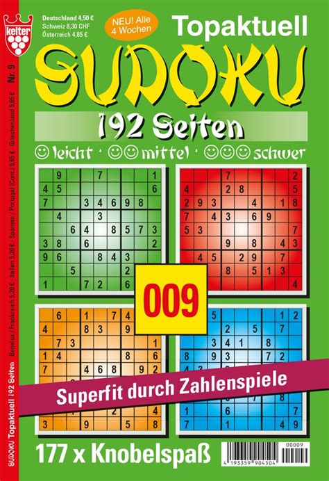 Sudoku Topaktuell 192 Seiten Nr 09 Kelter De