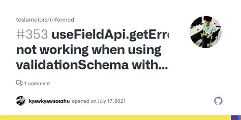 Usefieldapi Geterror Not Working When Using Validationschema With Yup · Issue 353