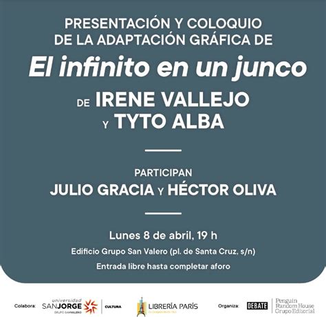 Presentación de la adaptación gráfica del libro El infinito en un junco Irene Vallejo y Tyto