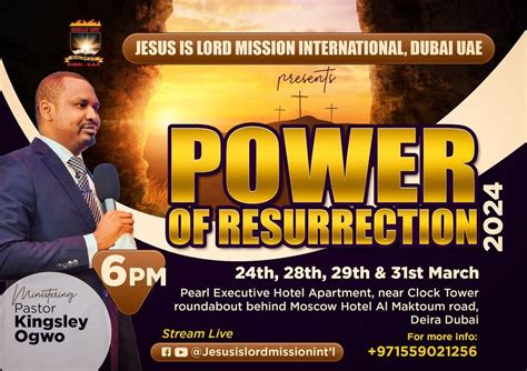 Power Of Resurrection Easter Program Pearl Executive Hotel And
