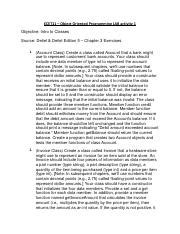 Oop Lab Activity Pdf Ecet Object Oriented Programming Lab Activity Objective Intro To
