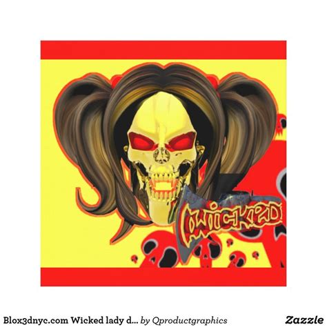 Wicked Lady Designredyellow Canvas Print Juggalette