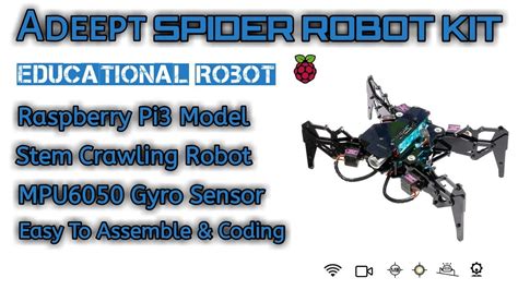 Adeept DarkPaw Bionic Quadruped Spider Robot Kit DIY Raspberry Pi Model MPU YouTube