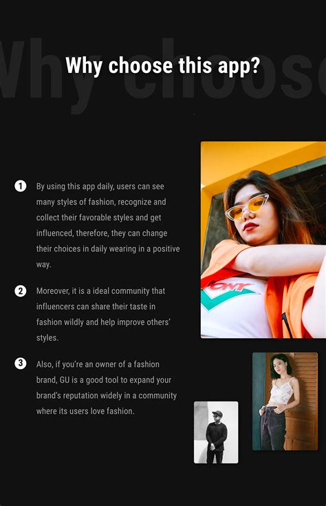Mobile UI UX Landing Page FASHION INSPIRATION GU On Behance