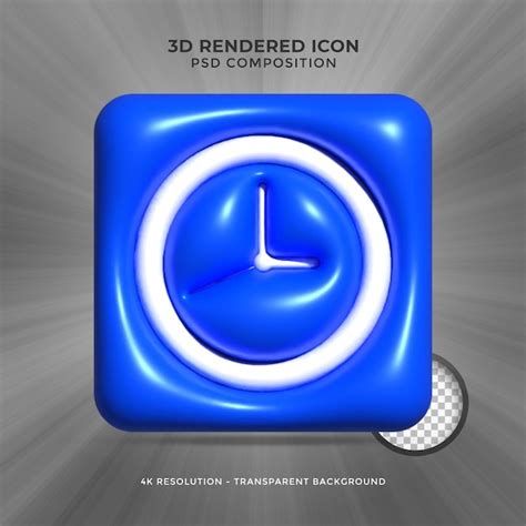Icono De Reloj Circular Ilustración De Renderizado 3d Simple Concepto