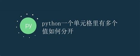 Python一个单元格里有多个值如何分开极客教程