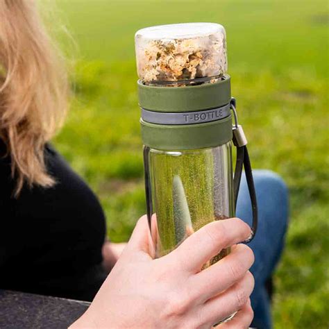 Стъклена двустенна бутилка за чай с цедка Style De Vie T Bottle Forest