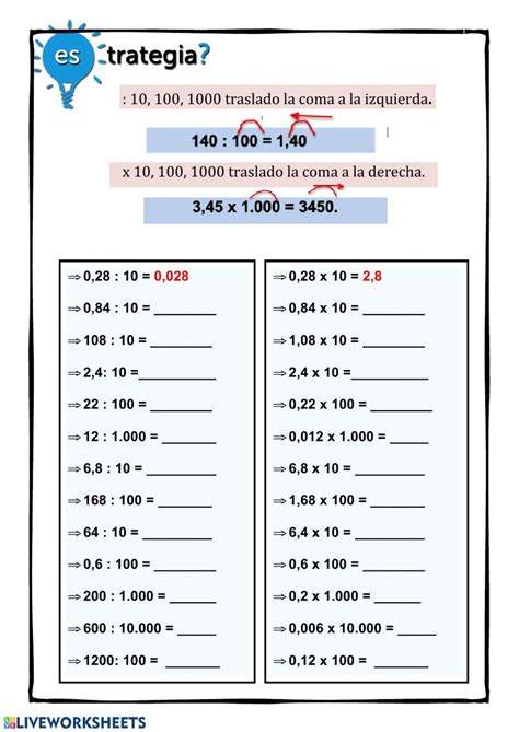 La Unidad Seguida De Ceros Worksheet Artofit