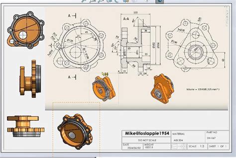 Sw 067 Drawing For Inventor Drawn In Solidworks Artofit