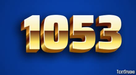 1053 Text Effect and Logo Design Number