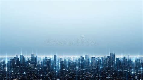 Visualizing Modern Technology With Digital Communication Networks Connecting Homes In A Small