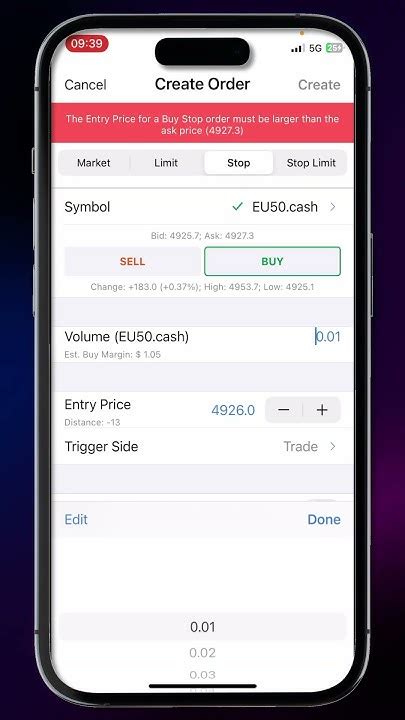 Placing Stop Order On Ctrader True Forex Funds Youtube