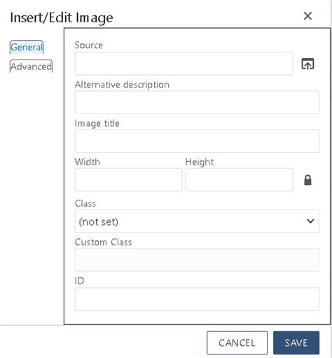 Insert Edit An Image
